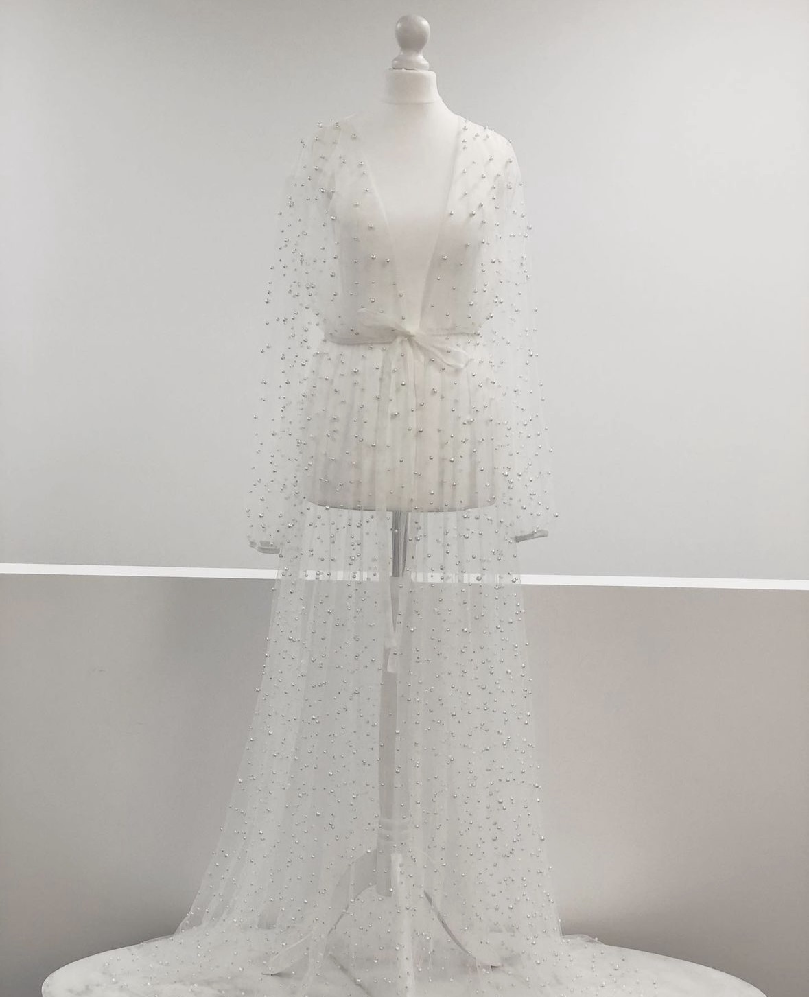 Pearl Tulle Robe - The Luxx Co
