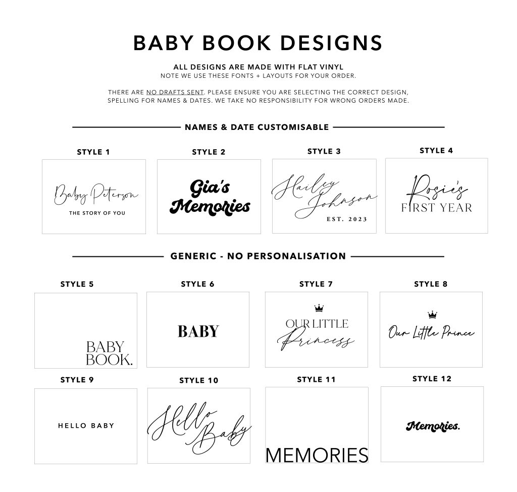 ACRYLIC BABY MEMORY BOOK - The Luxx Co