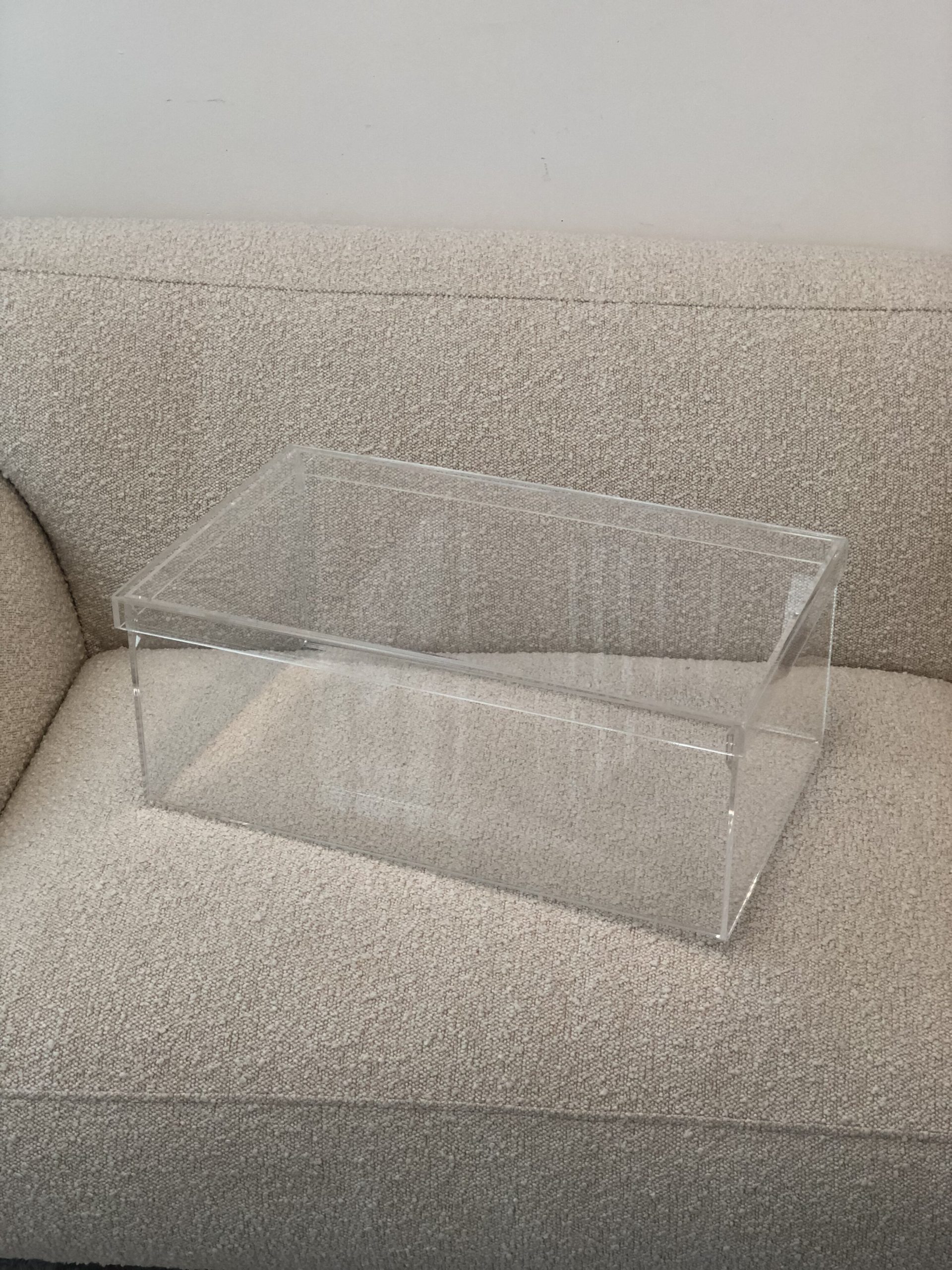 Clear Rectangle Acrylic Christening Box - The Luxx Co
