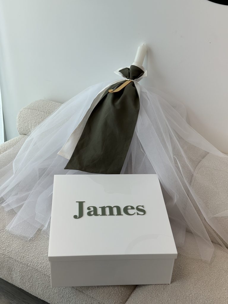 White Acrylic Christening Box - The Luxx Co