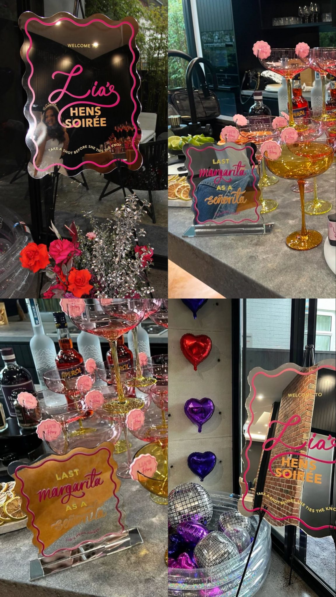 WAVY MIRROR SELFIE SIGN & MATCHING SIGN BUNDLE SET - The Luxx Co